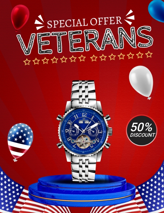 Veterans Watch Promo Template | PosterMyWall
