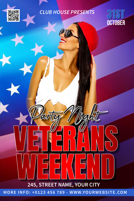 Veterans Weekend Party Template | PosterMyWall