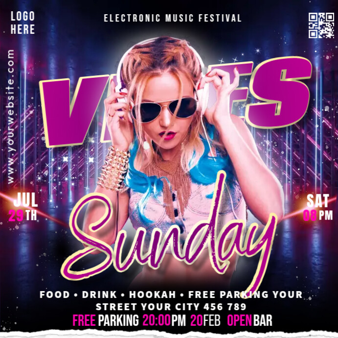 Vibe Music Party Event Template | PosterMyWall