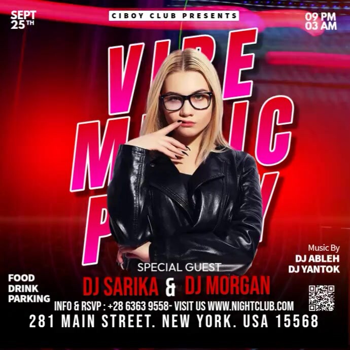 Vibe Music Party Video Template | PosterMyWall