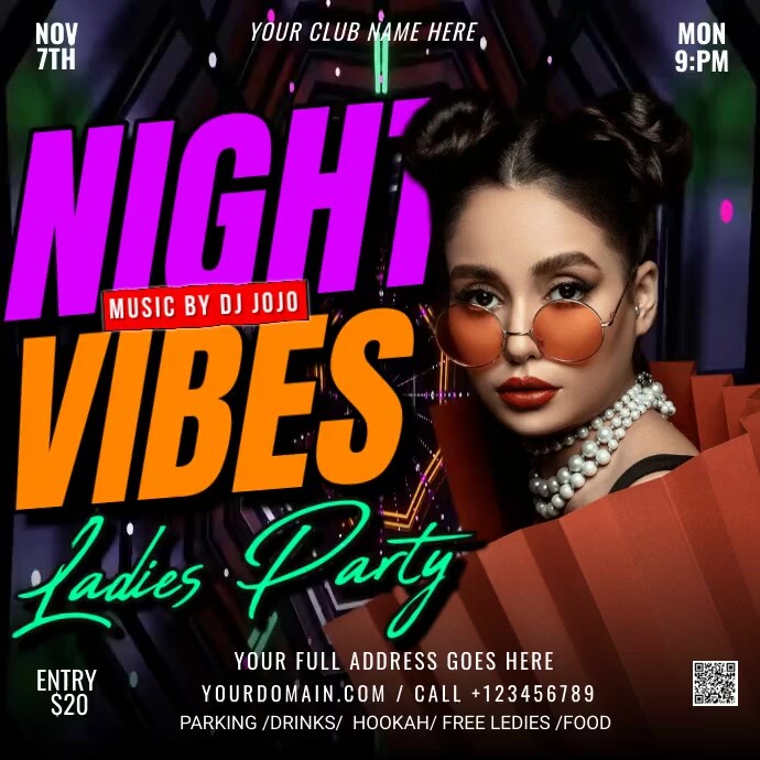 Plantilla de VIBES NIGHT (1) | PosterMyWall