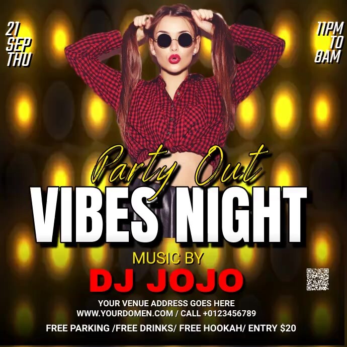 VIBES NIGHT (1) Template | PosterMyWall