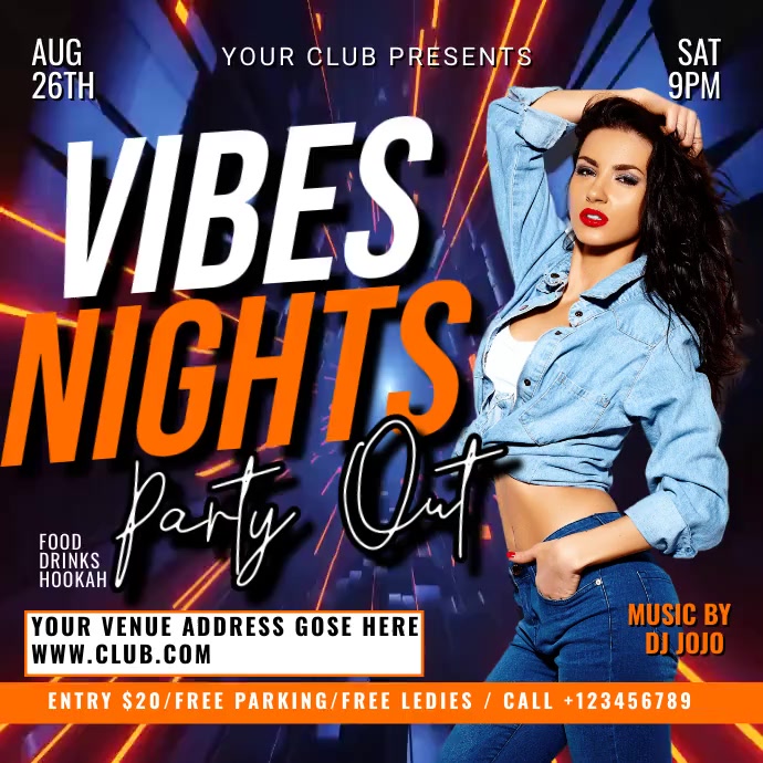 VIBES NIGHT (1) Template | PosterMyWall