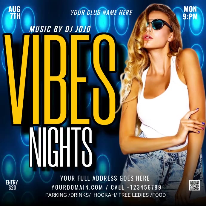 VIBES NIGHT (1) Template | PosterMyWall