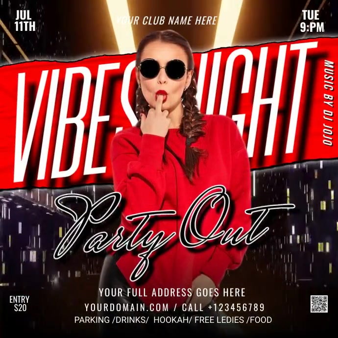 VIBES NIGHT (1) Template | PosterMyWall