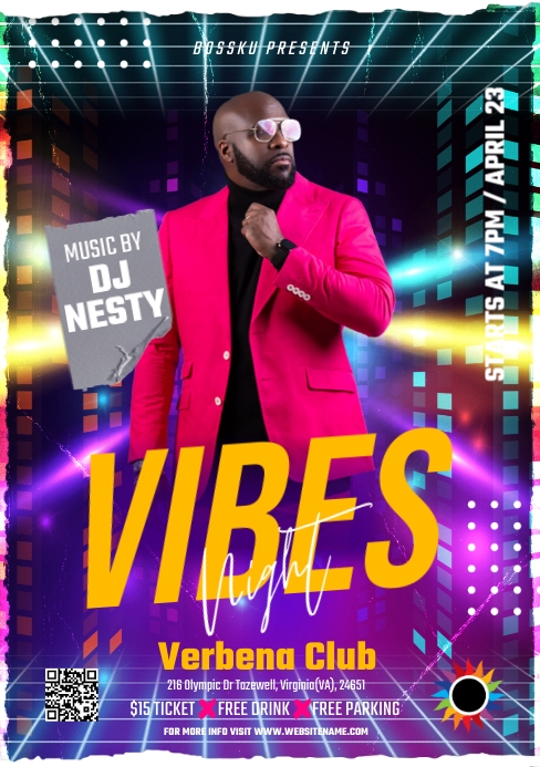 Vibes Night Flyer Template | PosterMyWall