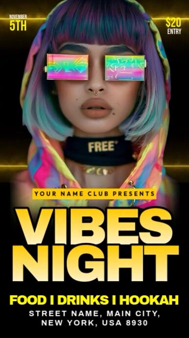 Copy of Vibes Night Party | PosterMyWall