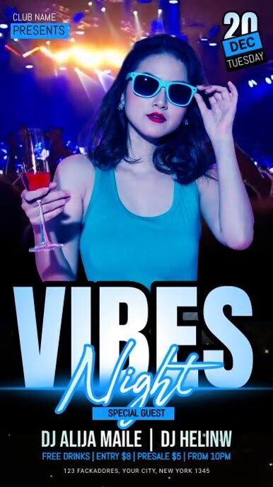 Vibes Night Template | PosterMyWall