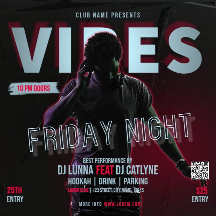 Copy of Vibes Party | PosterMyWall