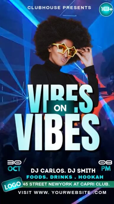 vibes party posters Template | PosterMyWall