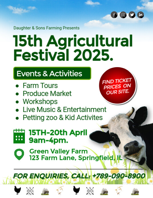 Copy of Vibrant Agricultural Show Flyer Template | PosterMyWall