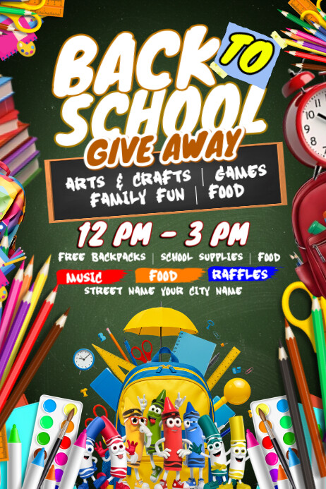 Vibrant Back to School Fun Template | PosterMyWall