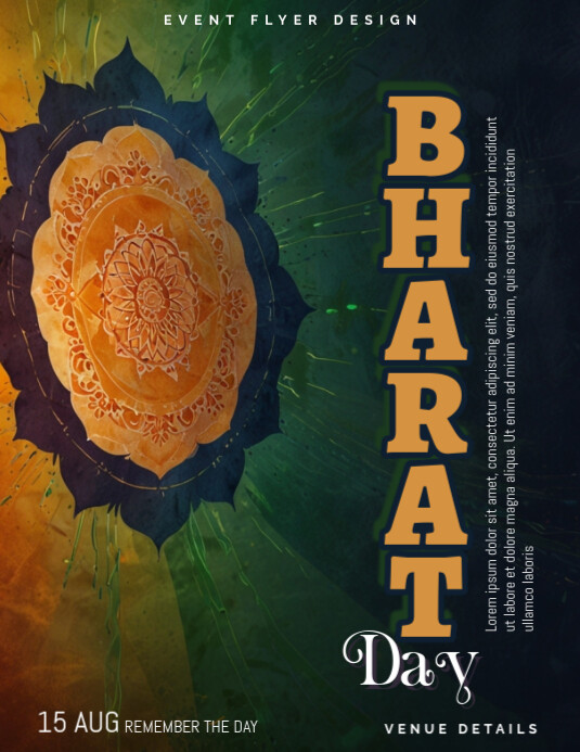 Vibrant India Independence Day Branded Official Event Flyer Template ...