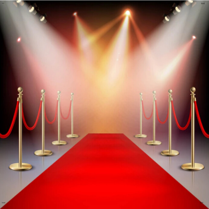 Vibrant Red Carpet Stage Templat | PosterMyWall