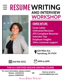 Professional Resume Writing Workshop Flyer Template | PosterMyWall