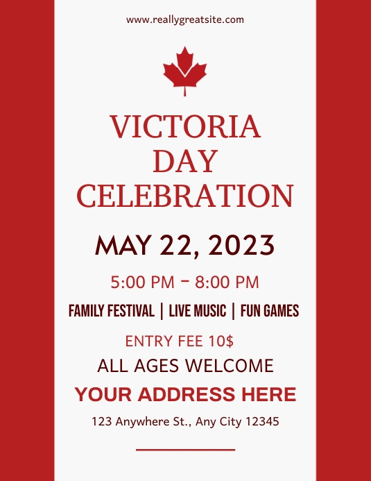 Victoria Day celebration flyer. Template | PosterMyWall