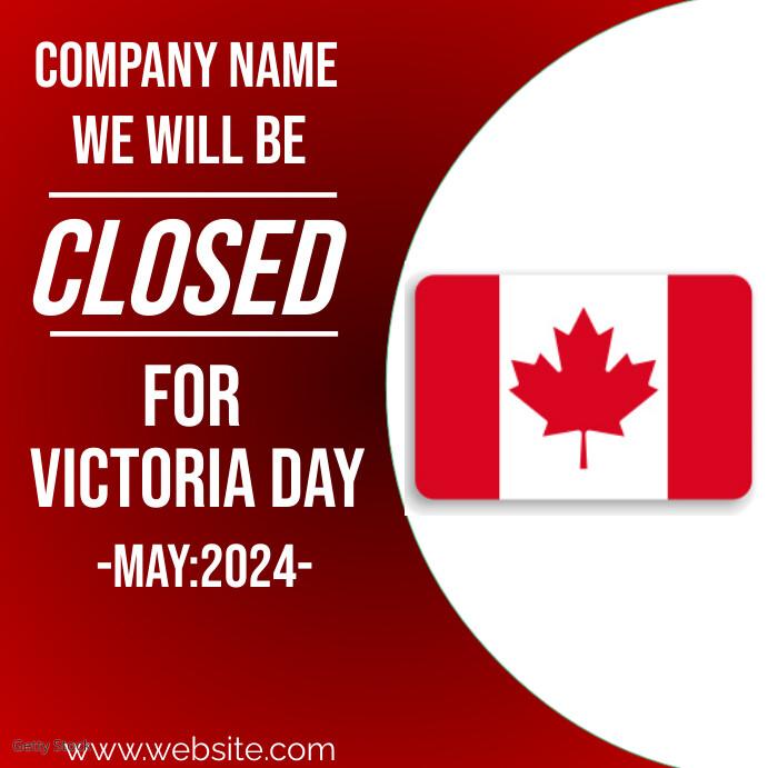 Victoria day closings Template | PosterMyWall