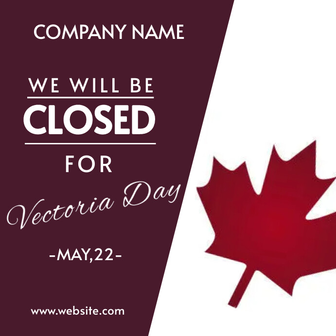 Victoria day holiday Template | PosterMyWall