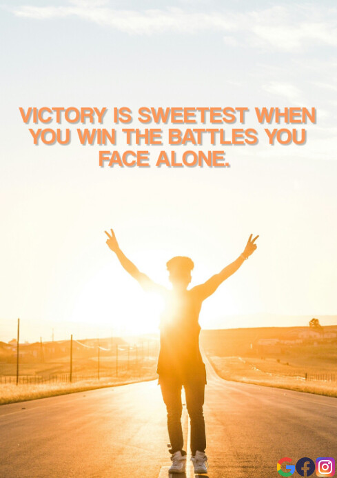 VICTORY AND BATTLE QUOTE TEMPLATE | PosterMyWall