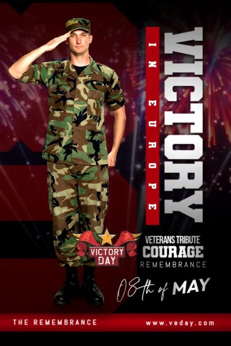 Victory in Europe Tribute Template | PosterMyWall