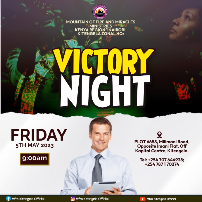 Plantilla de Victory Night | PosterMyWall