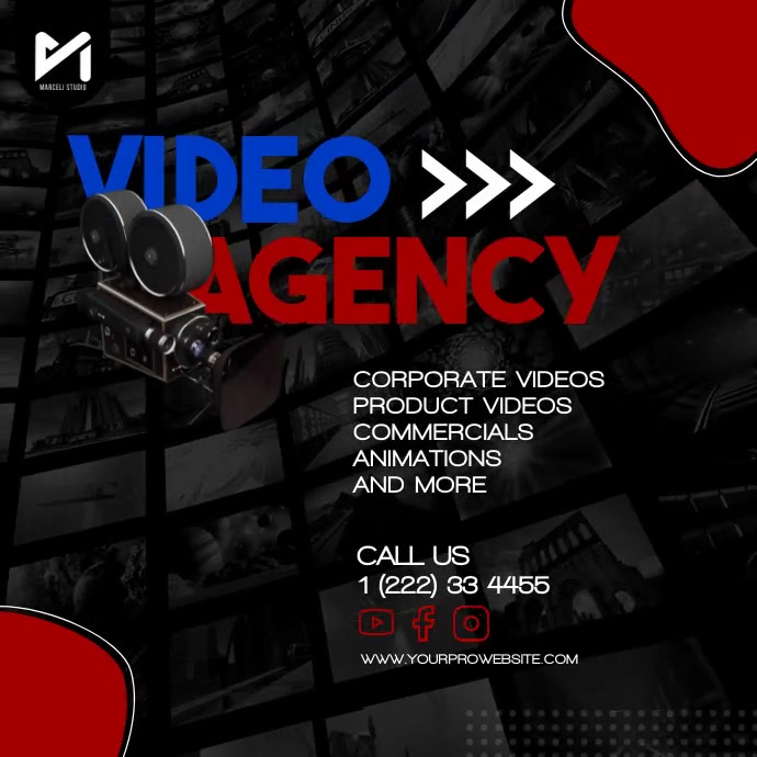 Copy of Video Agency Ad Social Media Template | PosterMyWall