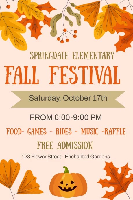 Copy of video Editable Fall Festival | PosterMyWall