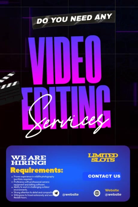 Copy of Video Editing Services | PosterMyWall