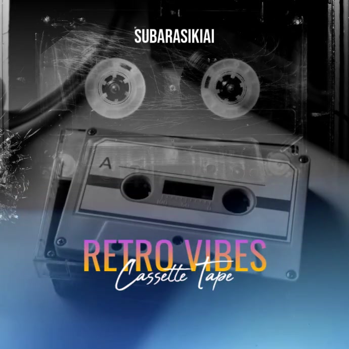 Copy of Video Retro Cassette Tape Compact CD Cover | PosterMyWall