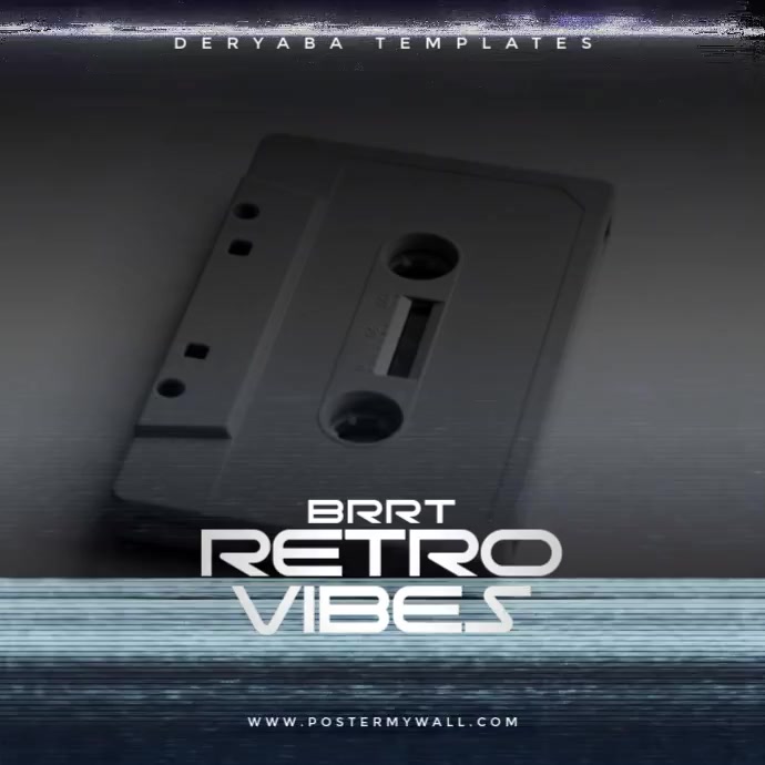 Video Retro Vintage Cassette Tape Compact CD Cover Template | PosterMyWall