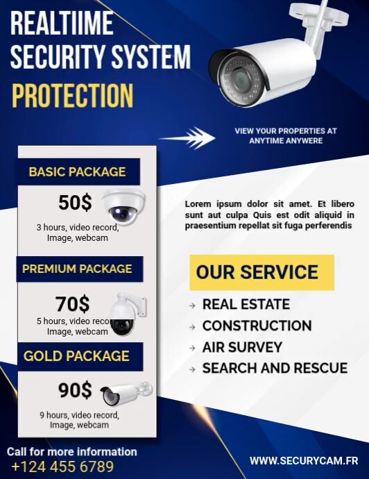 Plantilla de video surveillance camera flyer | PosterMyWall