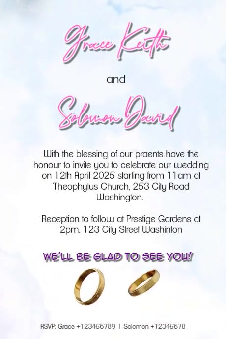 Video Wedding Invitation Card Template | PosterMyWall