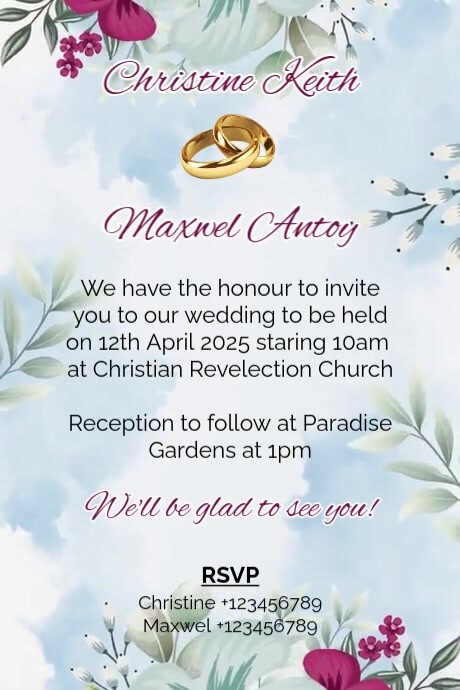 Video Wedding Invitation Card Template | PosterMyWall
