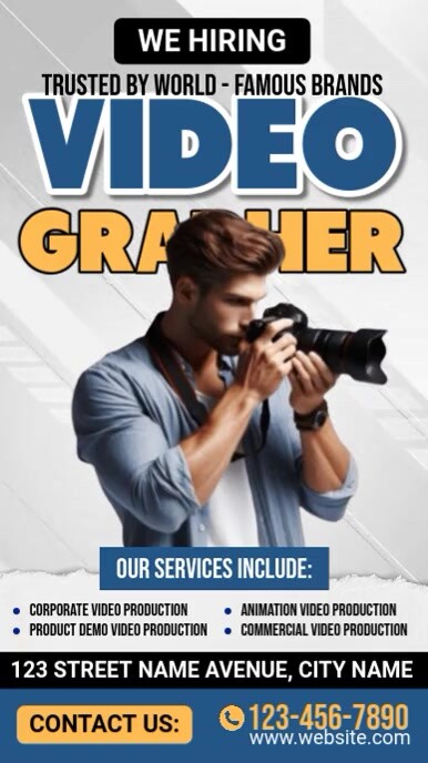 Videographer Hiring Template | PosterMyWall