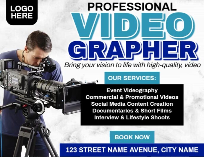 Plantilla de Videographer Services Ads | PosterMyWall
