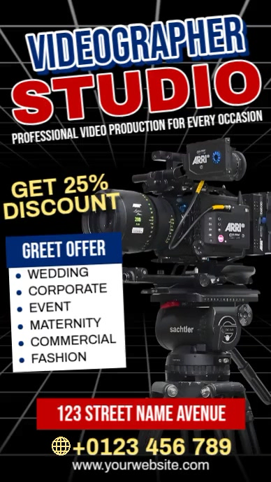 Videographer Studio Ads Template | PosterMyWall