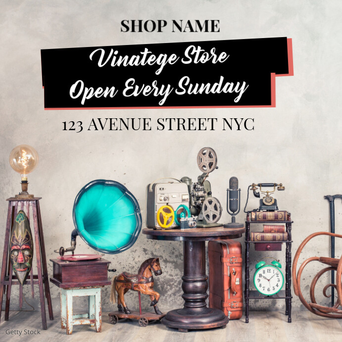 Vinateg Antiques Store Insta Post Template | PosterMyWall