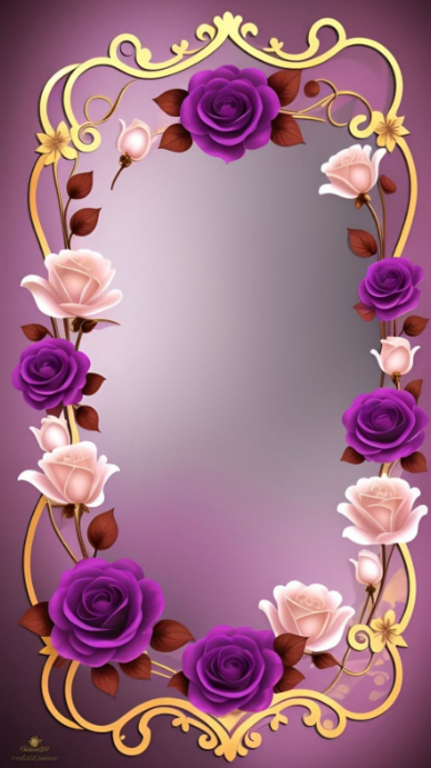 Vintage "elegant Roses & Gold Scroll Frame" Instagram Story Template ...