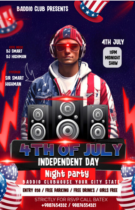 Vintage 4th July Independent Party Tabloid Template | PosterMyWall