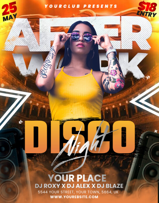 Copy of Vintage After Work Disco Night Poster/wallboard | PosterMyWall