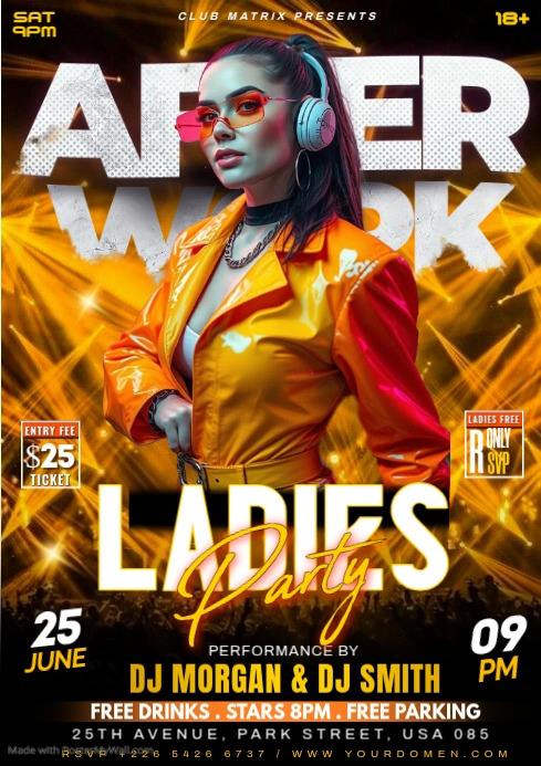 Copy of Vintage After Work Ladies Party A4 | PosterMyWall