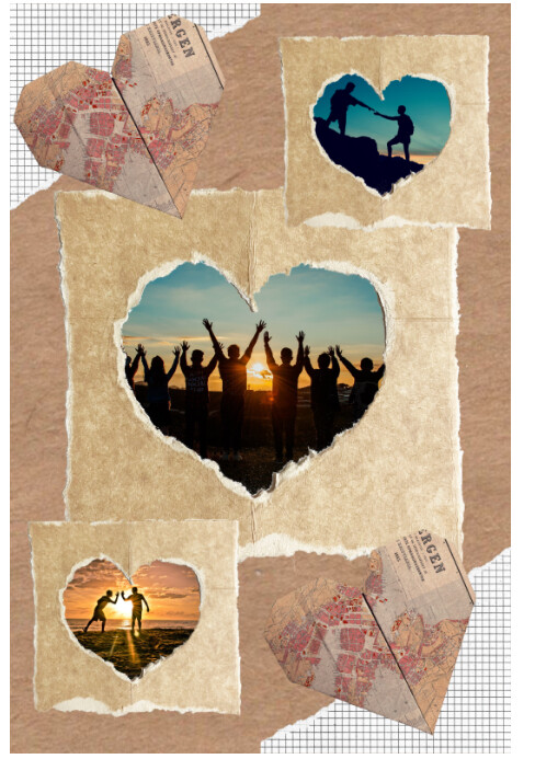 Vintage Brown Vintage Tom Paper Photo Collage Vertical A5 Template ...