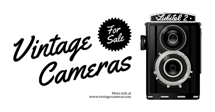 Vintage Cameras For Sale - Facebook Ad Template | PosterMyWall
