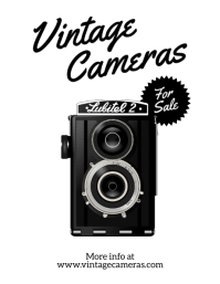 Vintage Cameras For Sale - Facebook Ad Template | PosterMyWall