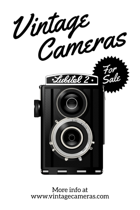 Vintage Cameras For Sale - Tumblr Graphic Template | PosterMyWall