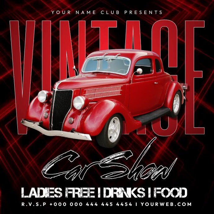 Plantilla de Vintage Car Show | PosterMyWall