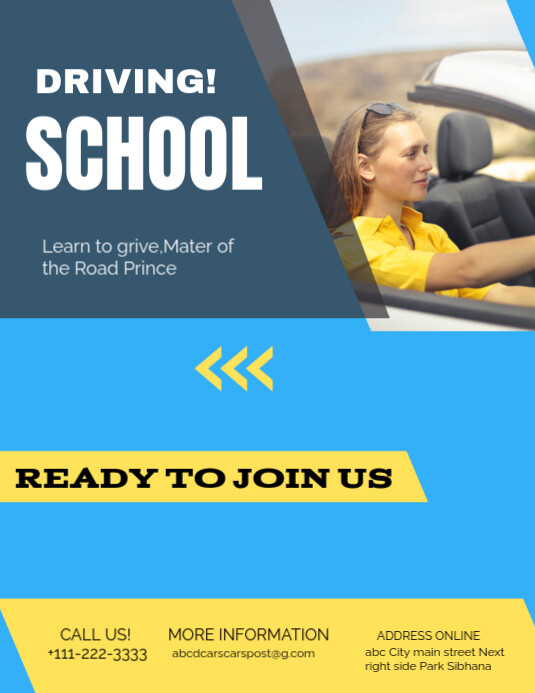 Vintage Cars Driving School Come To Join Us At New Flyer (us Letter ...