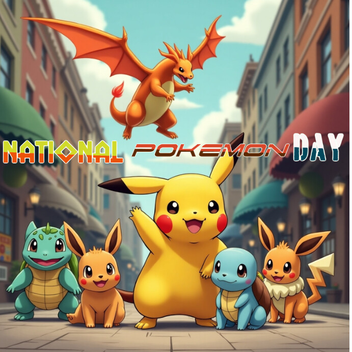 Copy of Vintage City Pokemon Square (1:1) | PosterMyWall