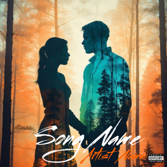 Vintage Couple Love Song Mixtape Album Cover Art Template Album Cover ...