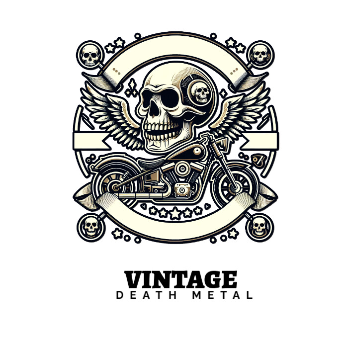 Vintage death metal logo Template | PosterMyWall